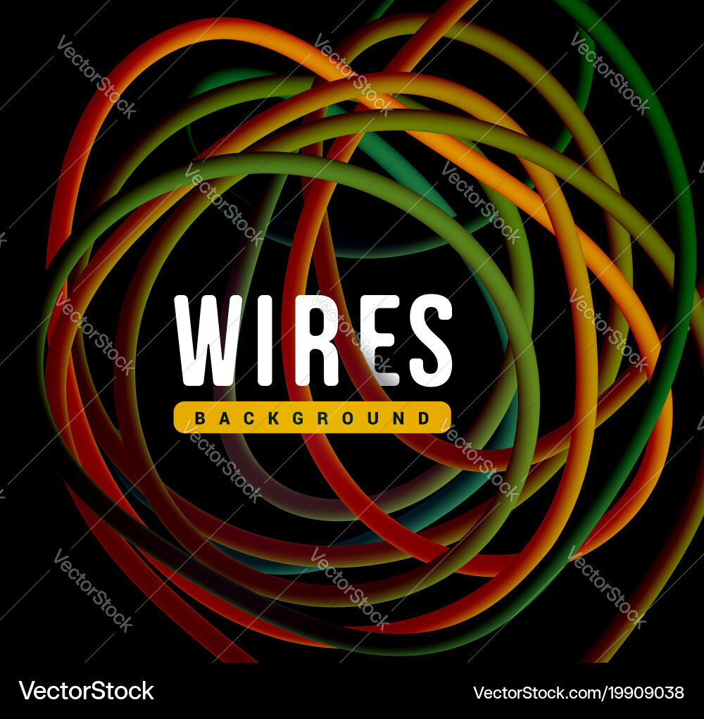 Electrical wires of different colors Royalty Free Vector