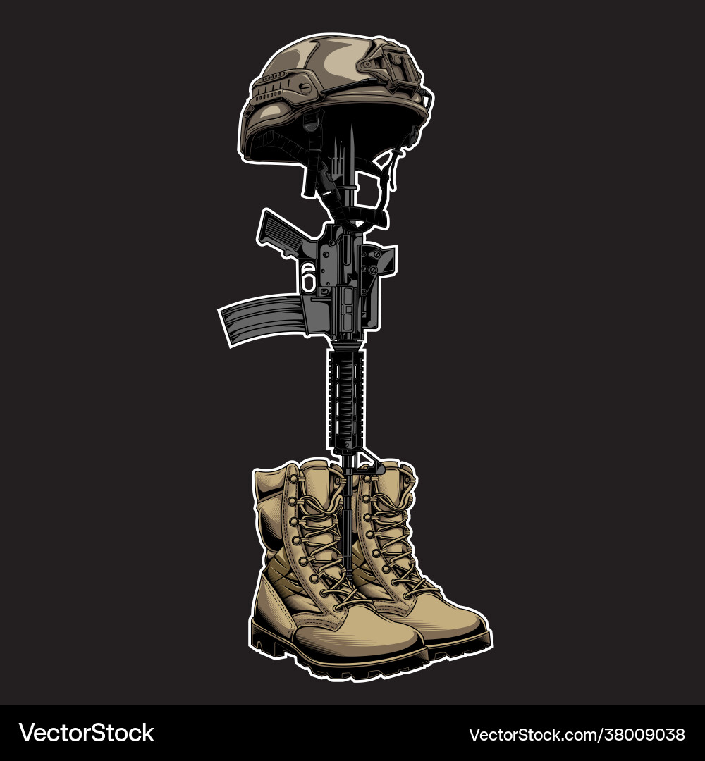Fallen soldier Royalty Free Vector Image - VectorStock