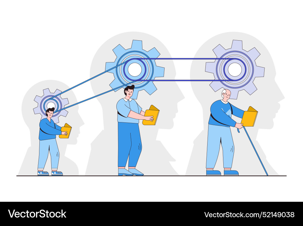 Life long learning self study to improve skill Vector Image