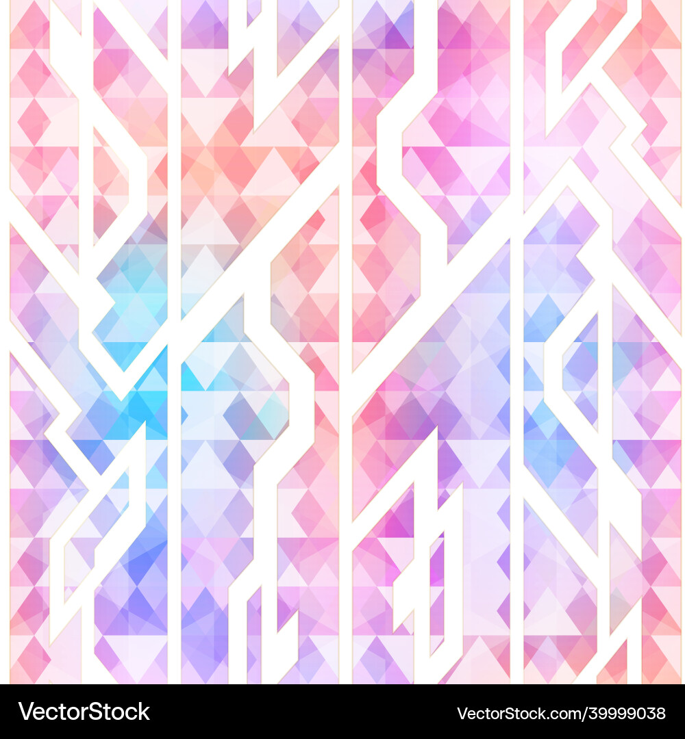 Pink triangle seamless pattern Royalty Free Vector Image