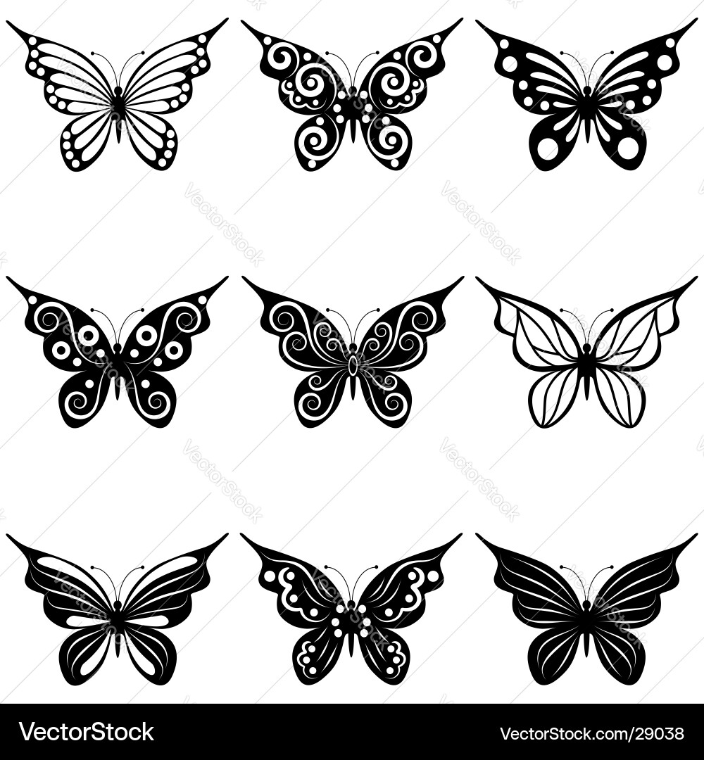 Butterfly Shapes Vector Images (over 33,000)