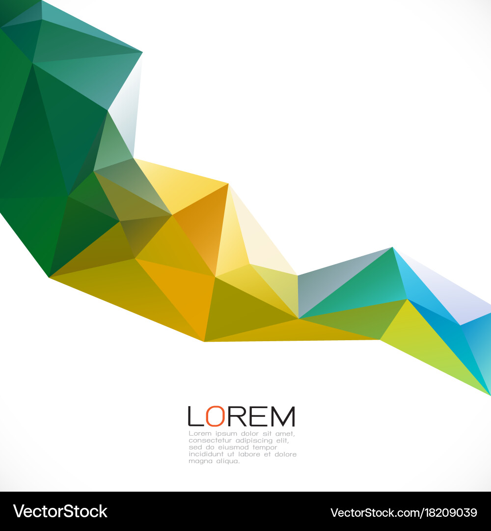 Abstract colorful geometric stripe template Vector Image