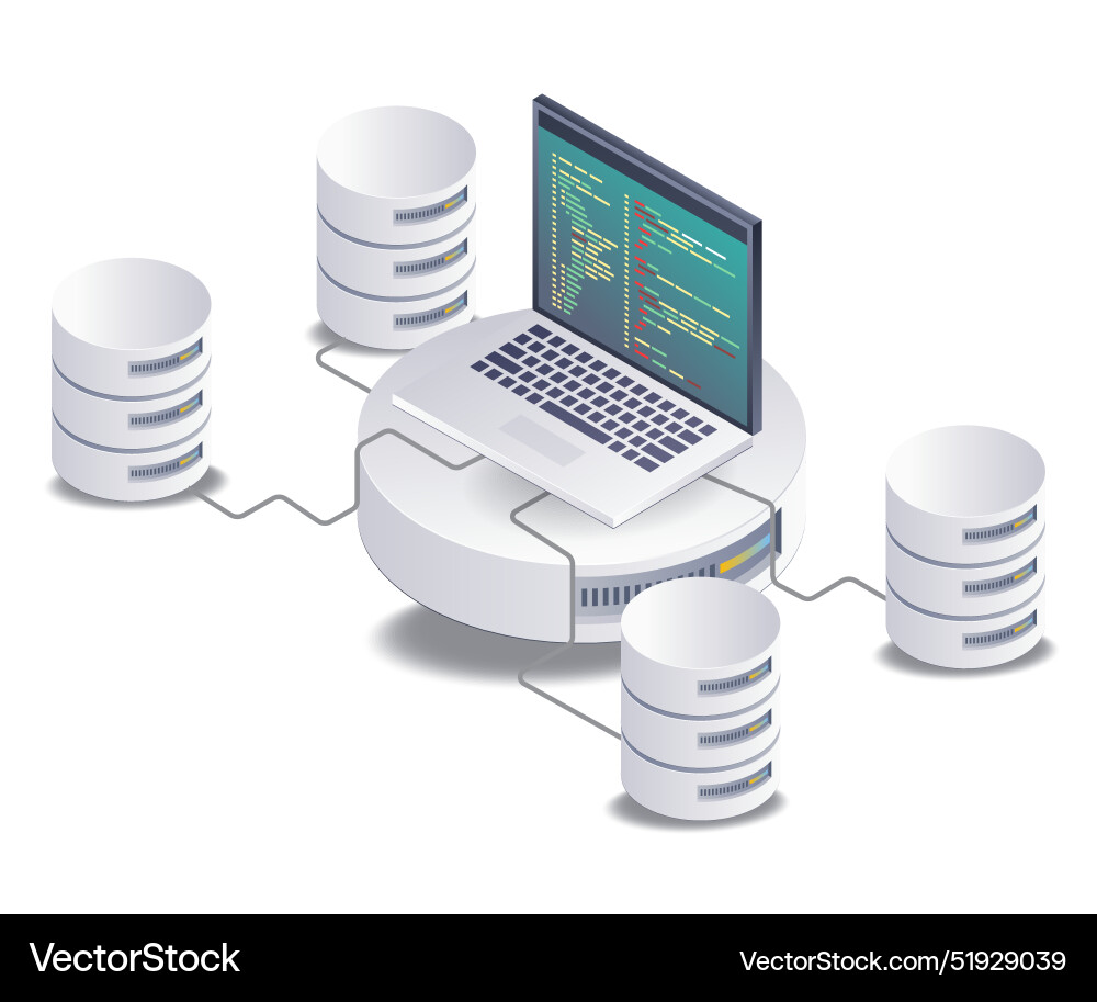Analysis Of Programming Language Data In Database Vector Image
