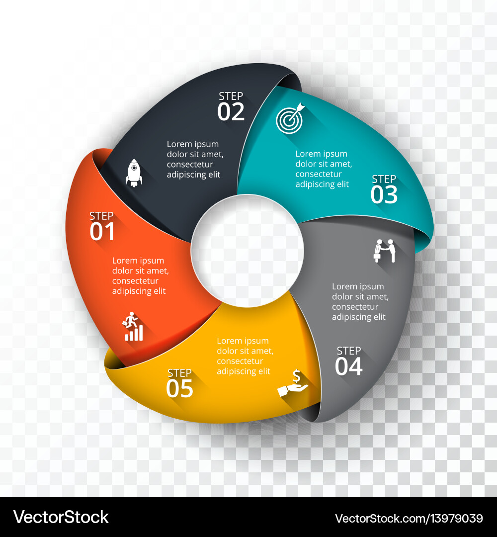 Circle infographic Royalty Free Vector Image - VectorStock