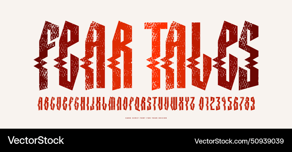 Decorative sans serif font in retro style Vector Image