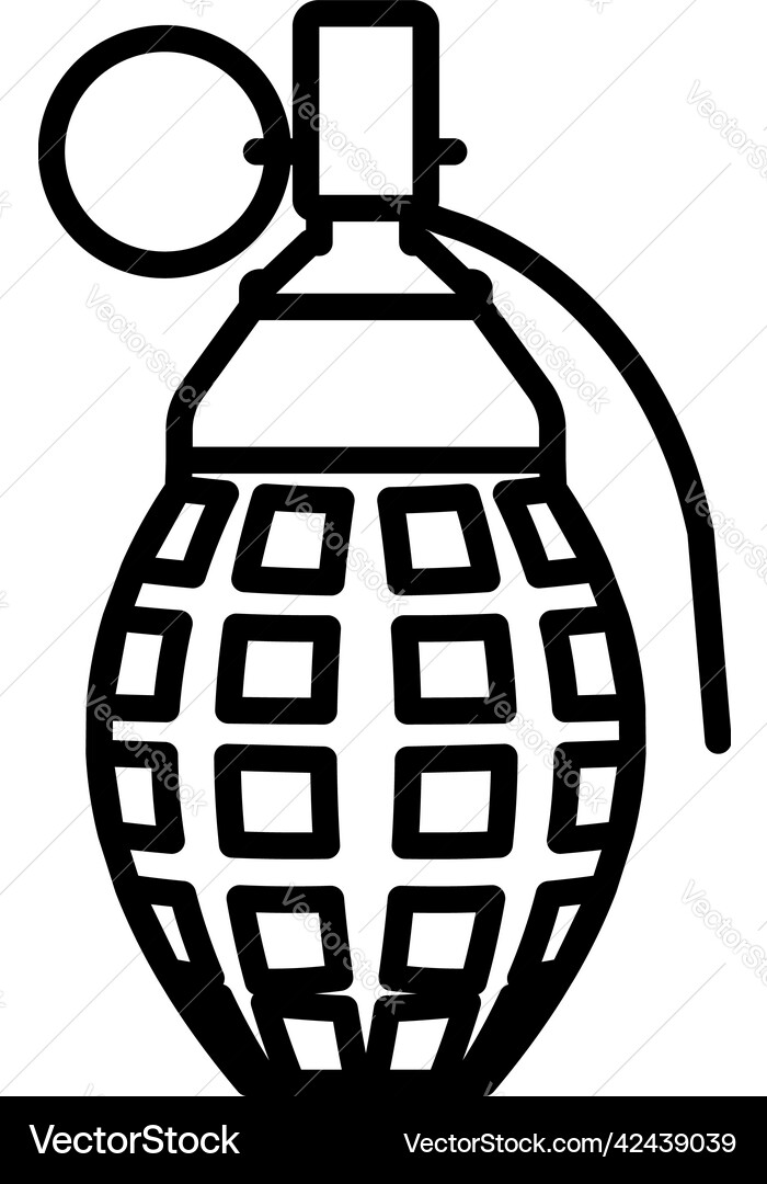Defensive grenade icon Royalty Free Vector Image