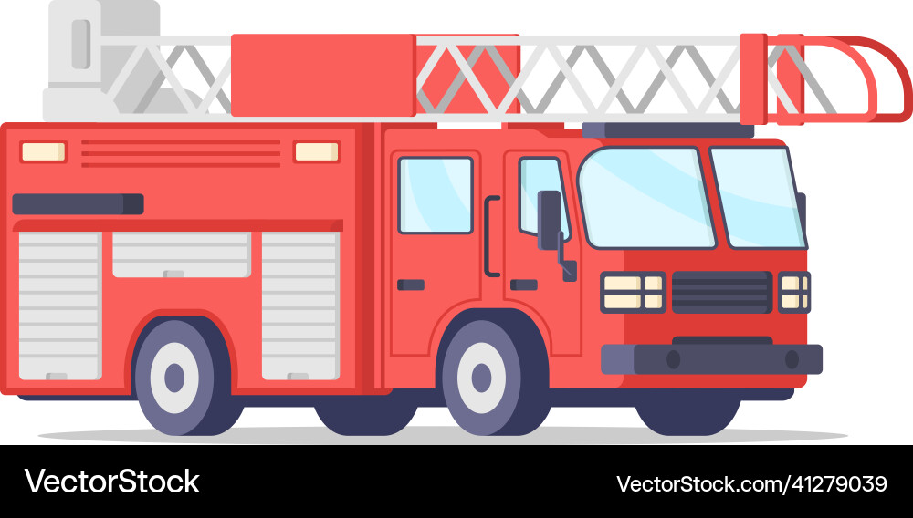 Fire truck rescue engine transportation Royalty Free Vector