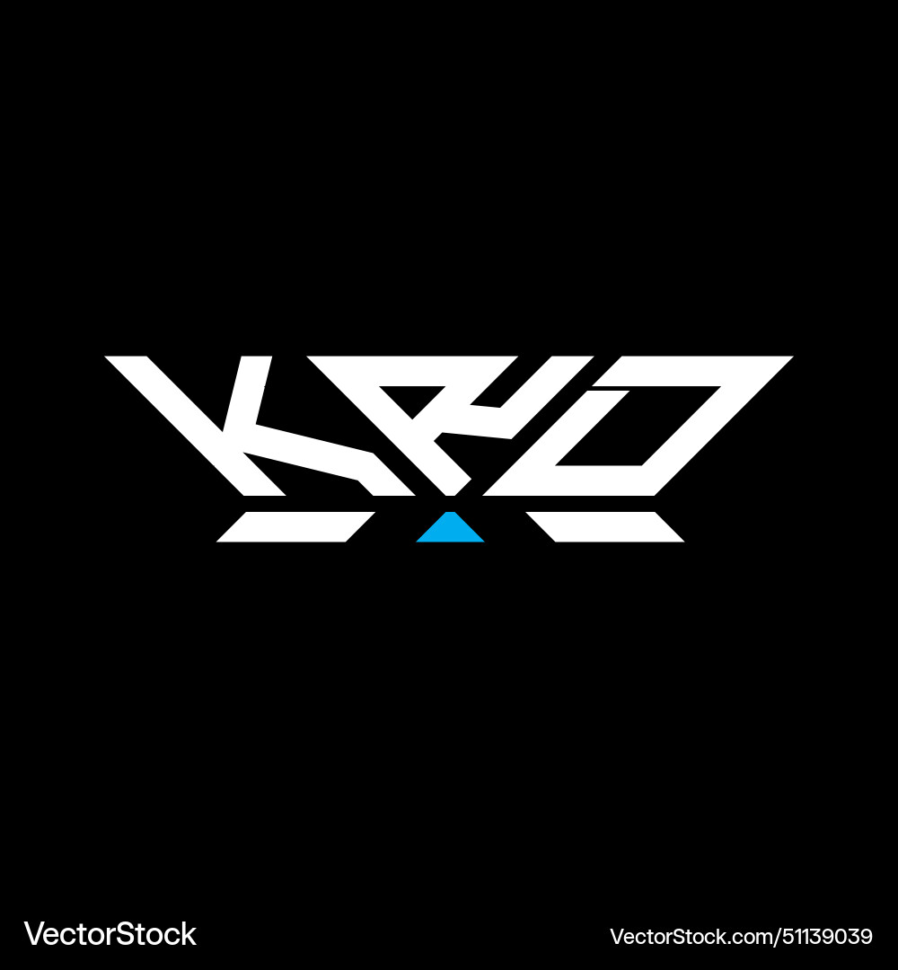 Krd letter logo design krd simple and modern logo Vector Image