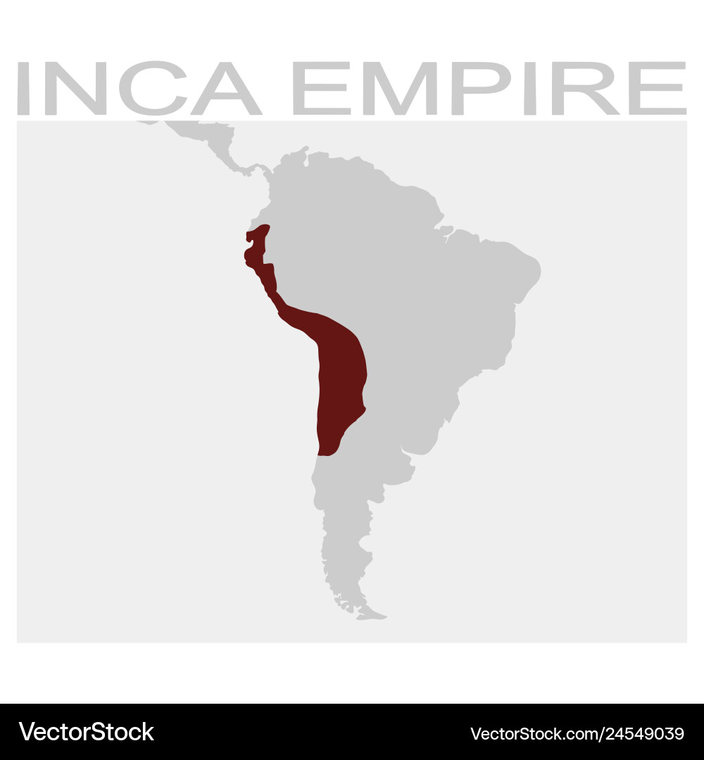 Map of the inca empire Royalty Free Vector Image