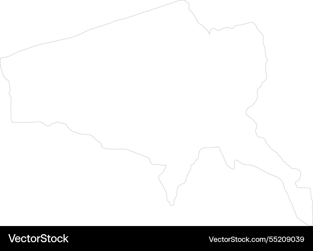 Tete mozambique outline map Royalty Free Vector Image