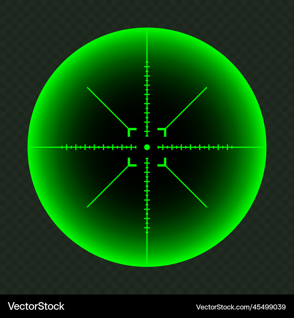 Weapon night sight sniper rifle optical scope Vector Image