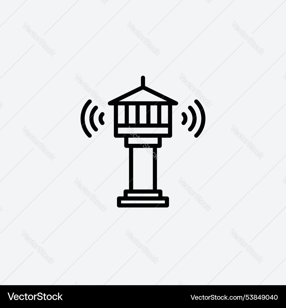 Control tower icon set Royalty Free Vector Image