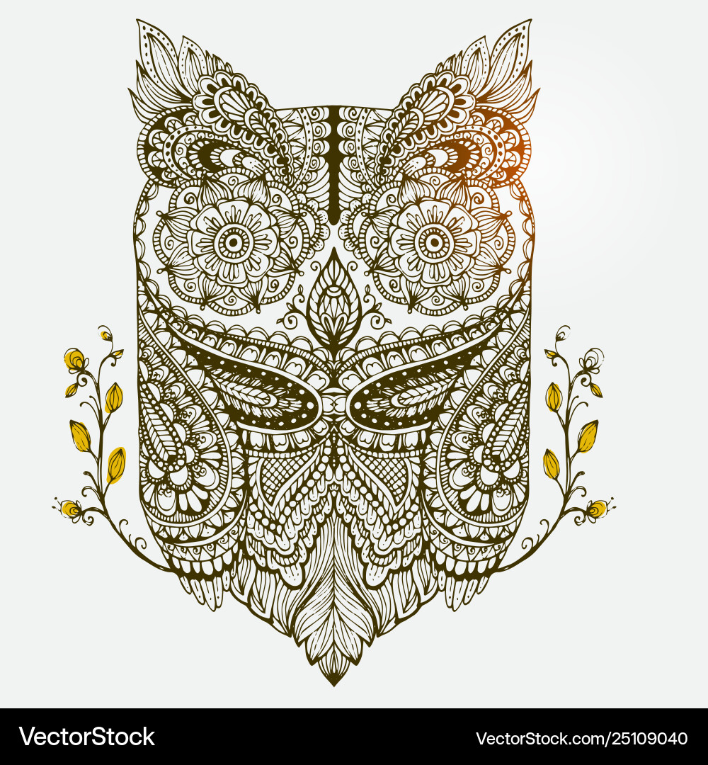 Hand drawn ornamental highly detailed abstract Vector Image