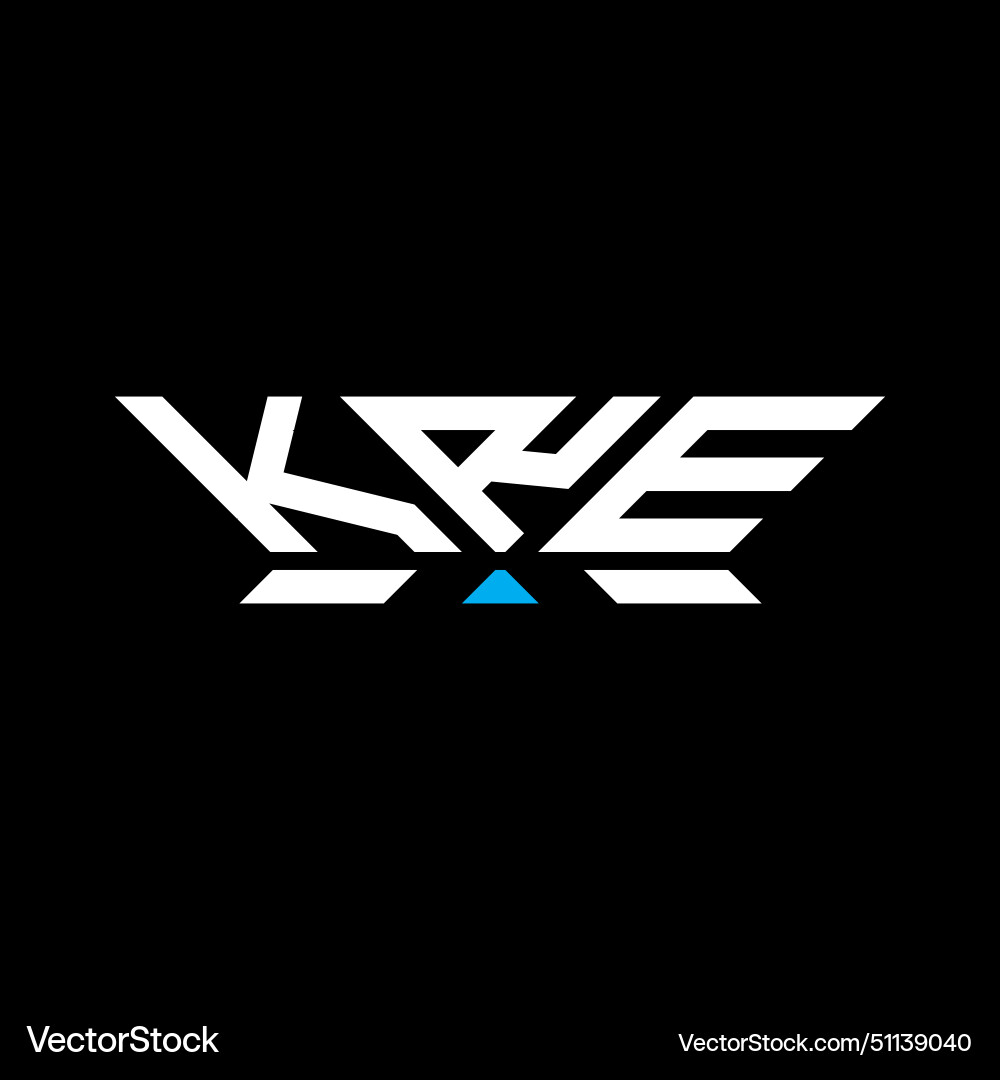 Kre letter logo design kre simple and modern logo Vector Image