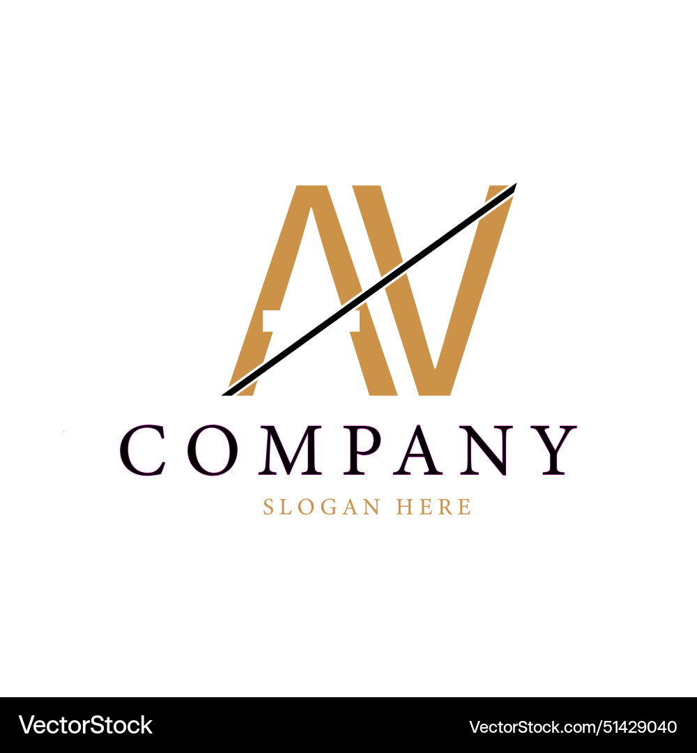 Logo design av company slogan here Royalty Free Vector Image