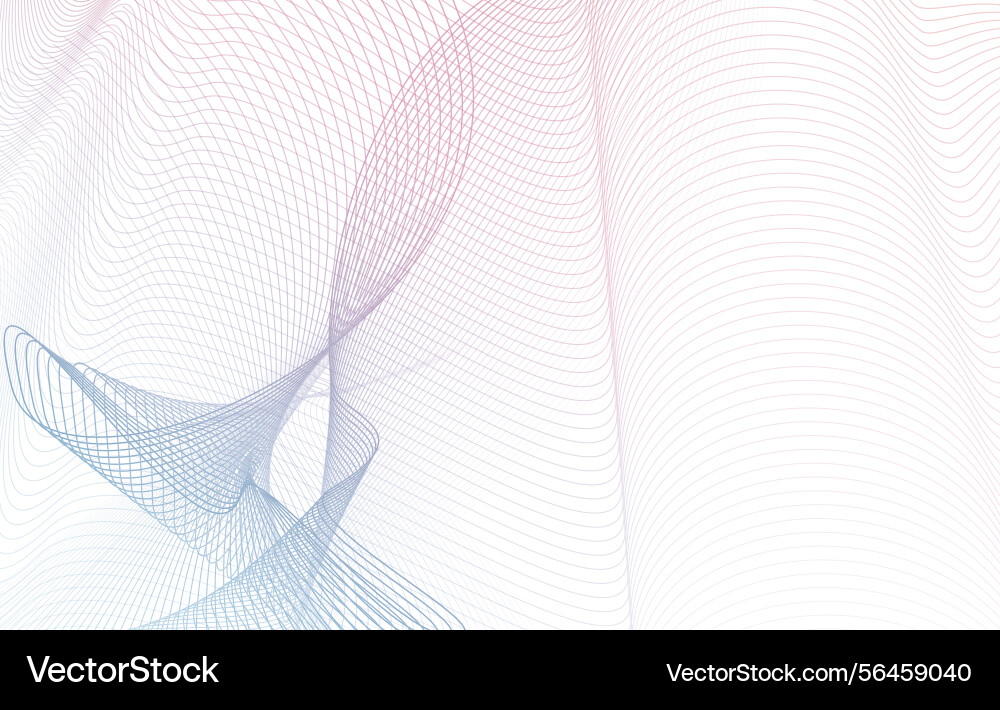 Pink blue watermark squiggle thin line card design