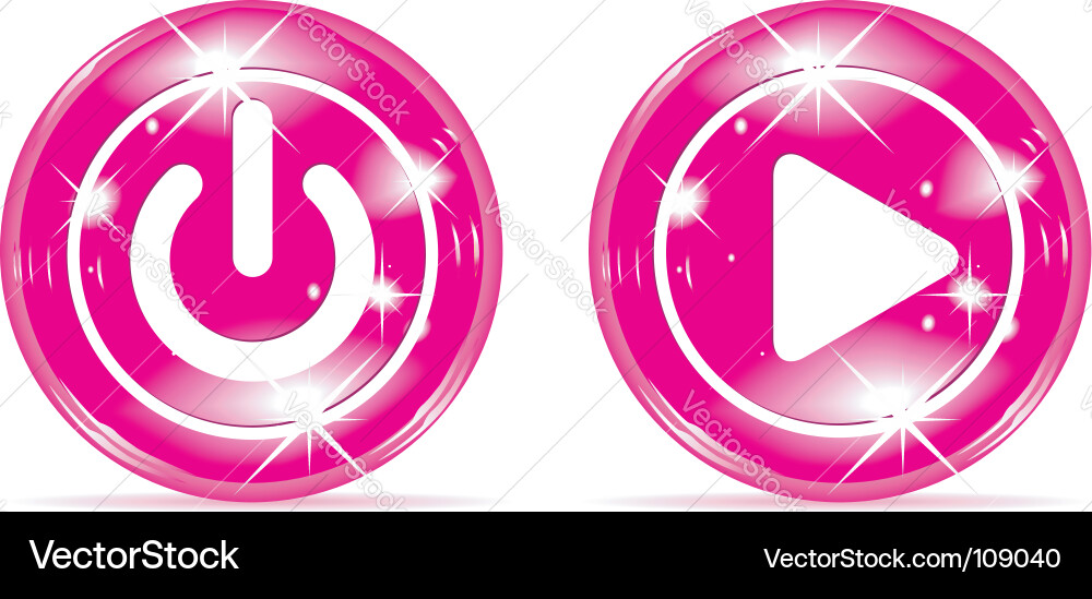 Power and play button Royalty Free Vector Image