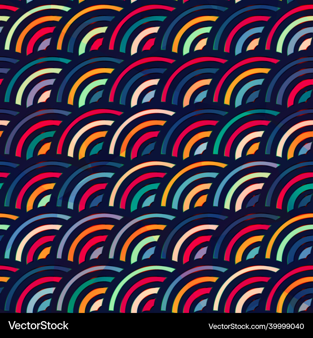 Retro Asian Circle Pattern Royalty Free Vector Image