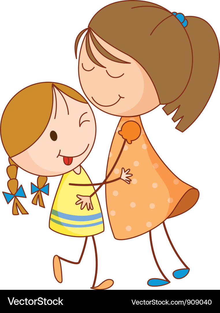 Sisters Royalty Free Vector Image - VectorStock