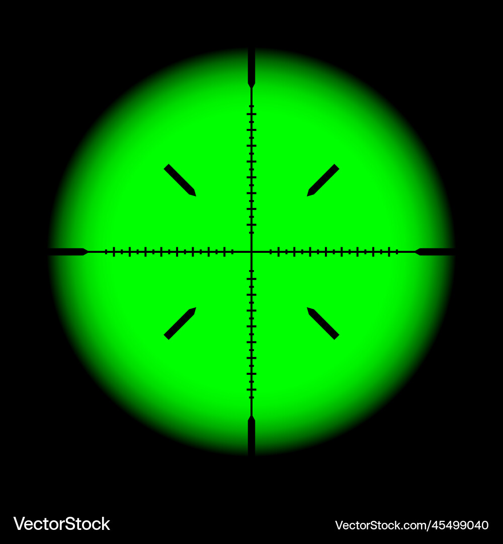 Weapon night sight sniper rifle optical scope Vector Image