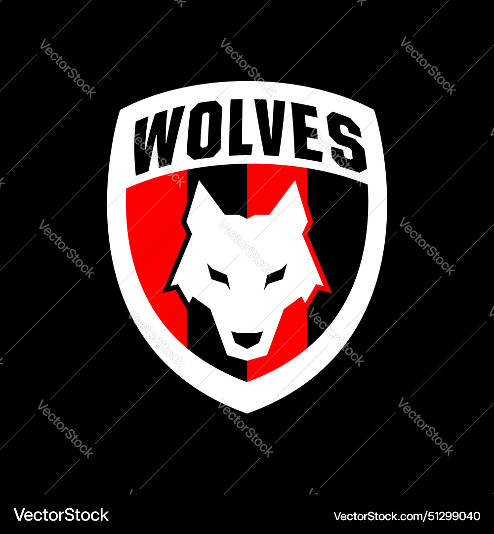 Wolves sport logo design template Royalty Free Vector Image