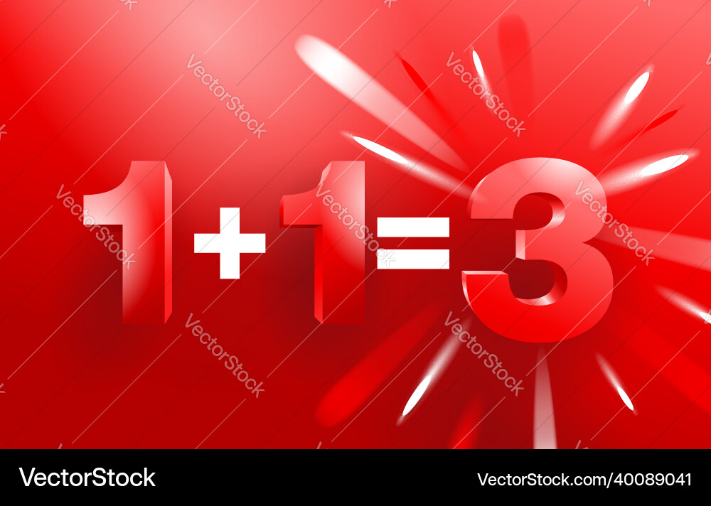 1 plus is 3 banner - buy two and get three Vector Image