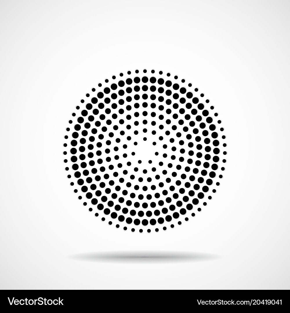 Abstract dotted circles dots in circular form Vector Image