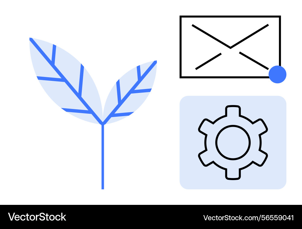 Digital communication and sustainability concept Vector Image