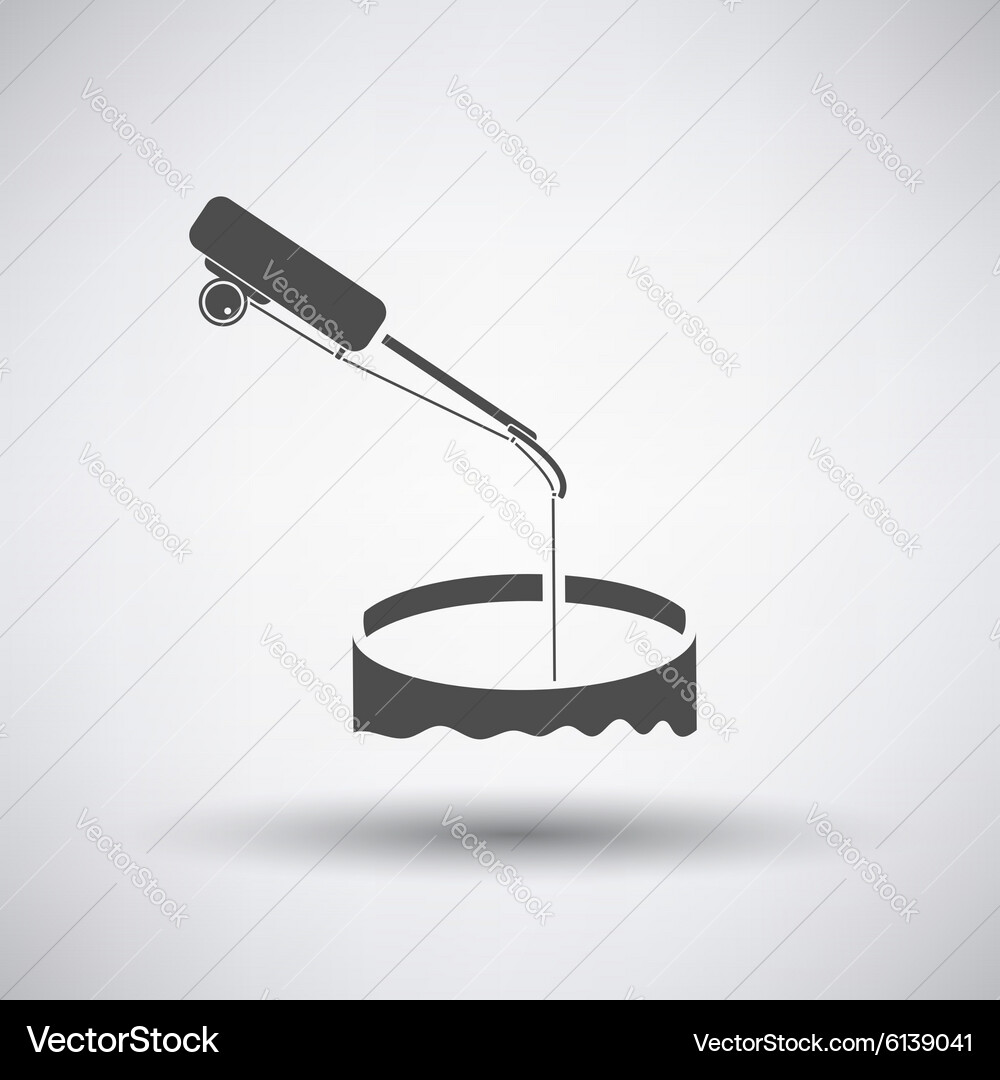 Fishing winter tackle icon Royalty Free Vector Image