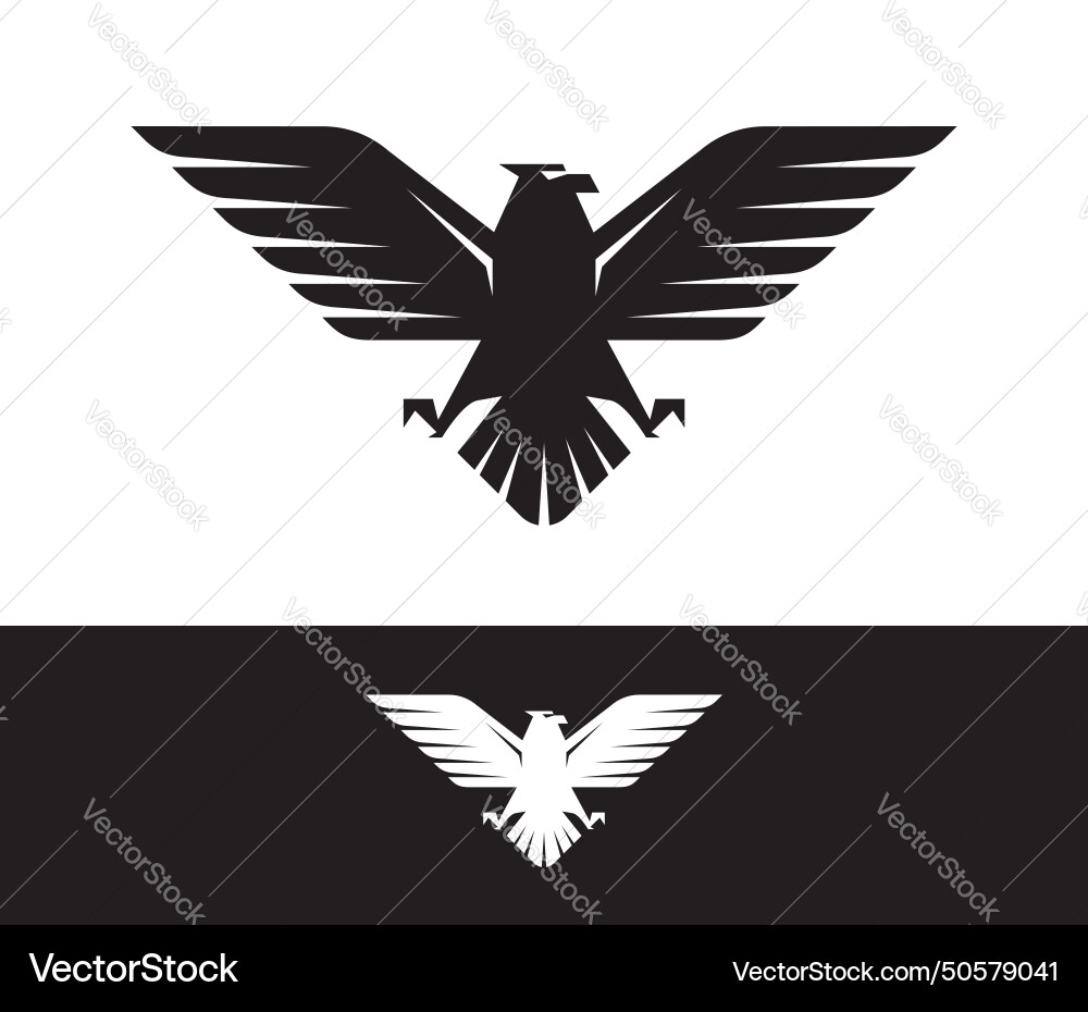 Flying eagle or hawk logo Royalty Free Vector Image