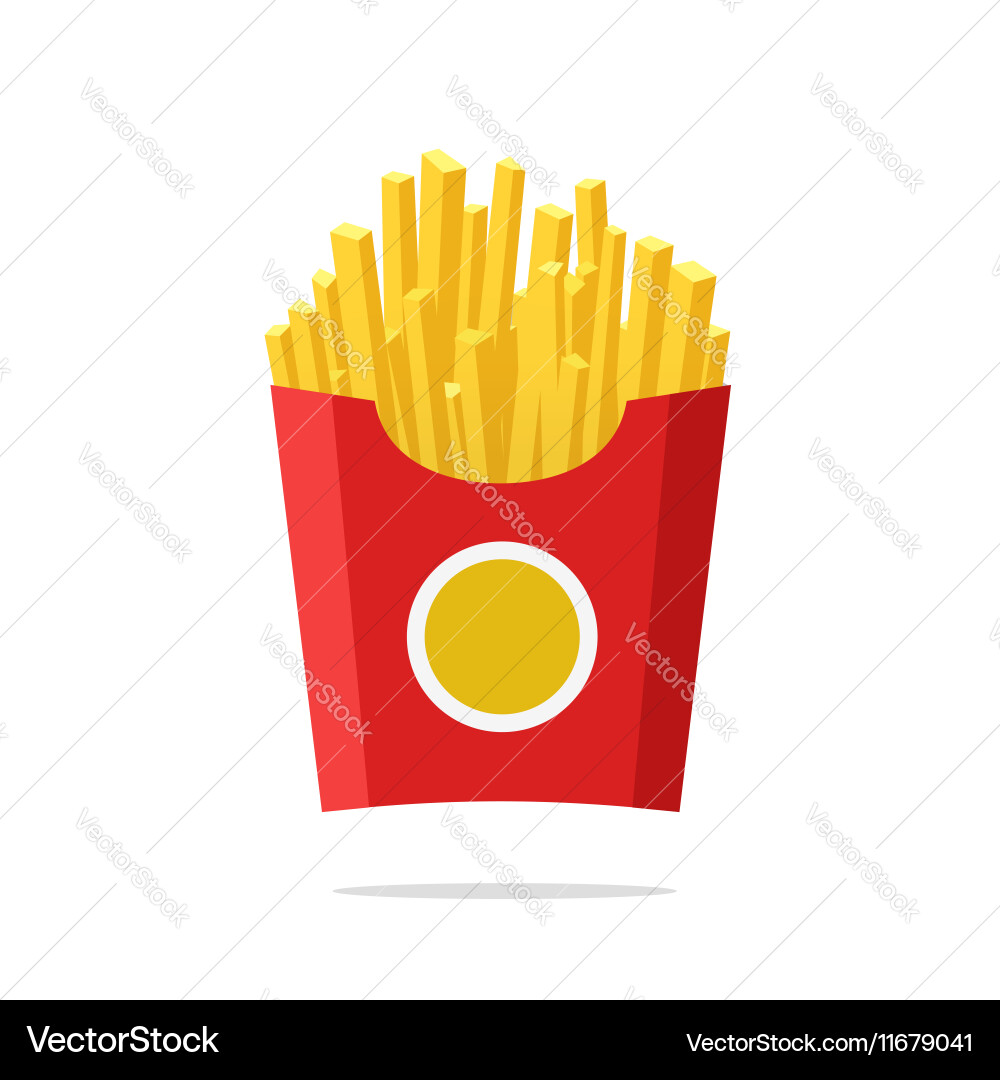 French fries fried potatoes Royalty Free Vector Image