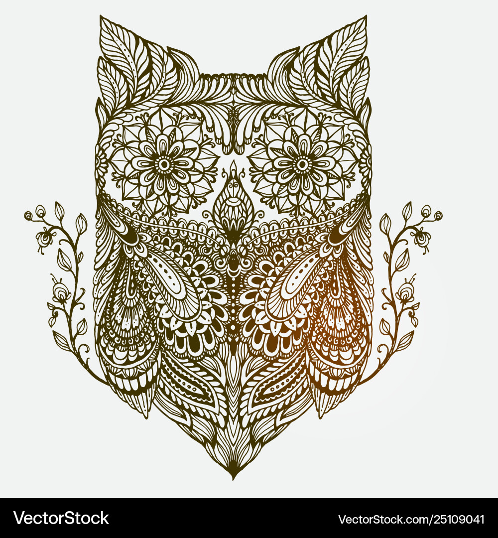 Hand drawn ornamental highly detailed abstract Vector Image