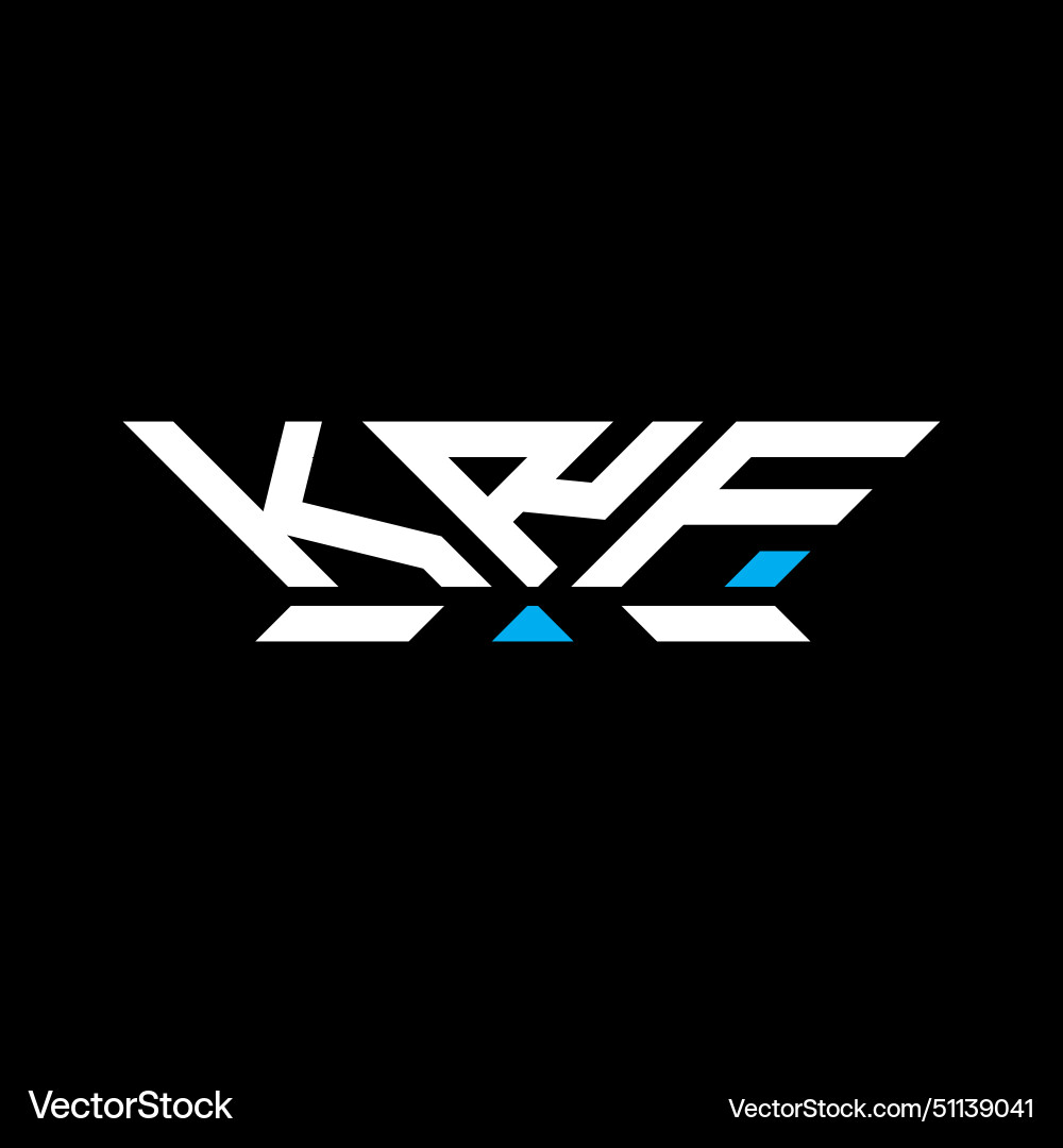 Krf letter logo design krf simple and modern logo Vector Image