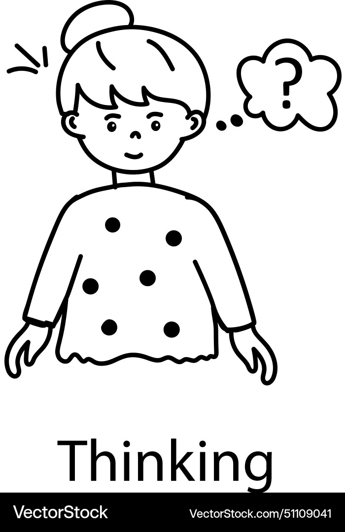 Thinking Royalty Free Vector Image - VectorStock