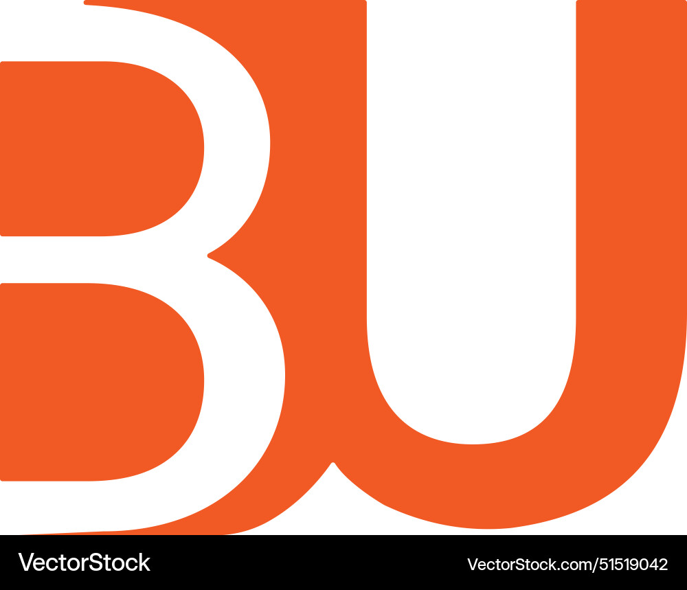 Abstract bu logo design letter Royalty Free Vector Image