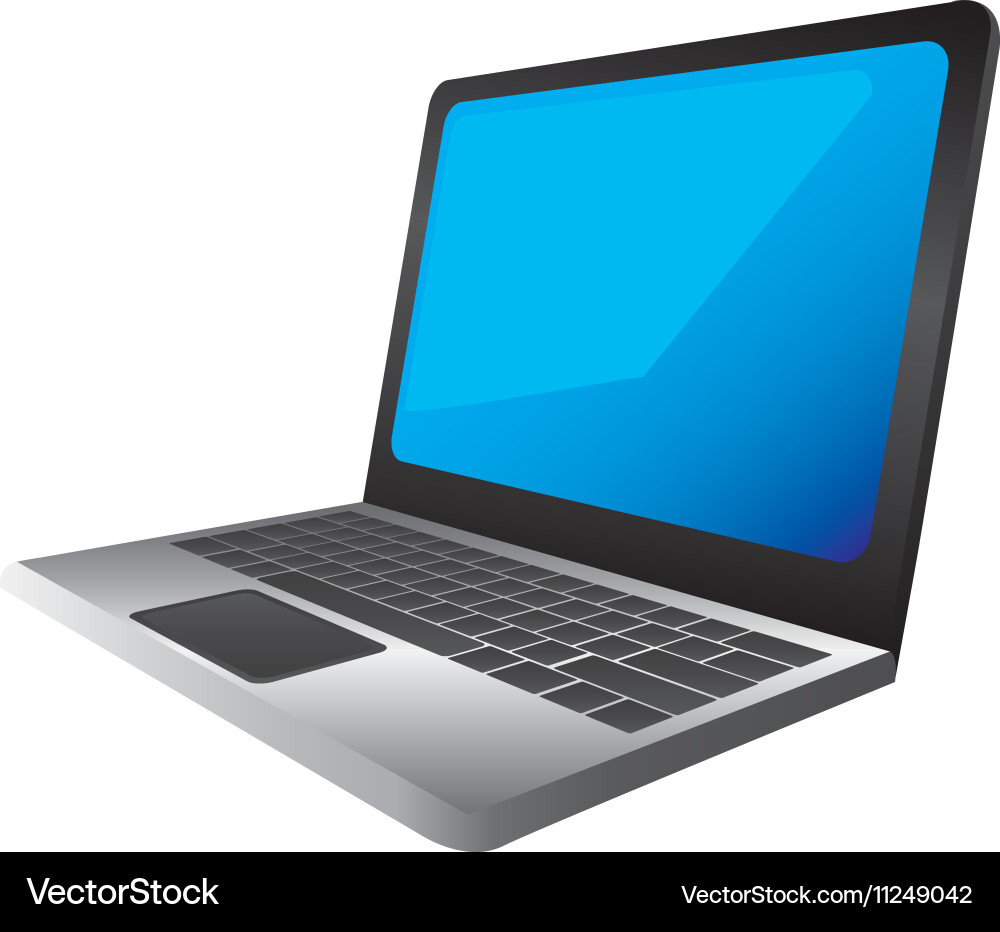 Computer laptop icon image Royalty Free Vector Image