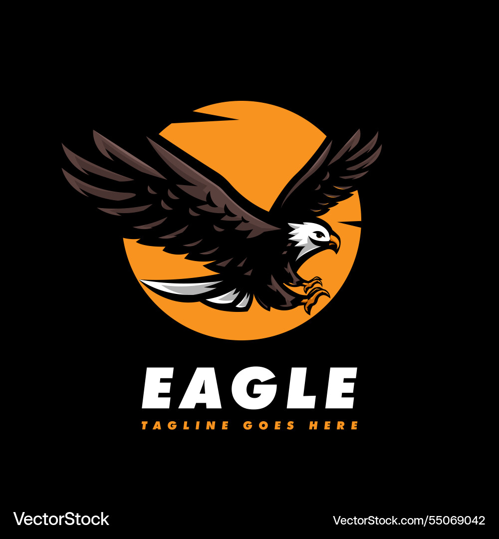 Eagle fly logo Royalty Free Vector Image - VectorStock