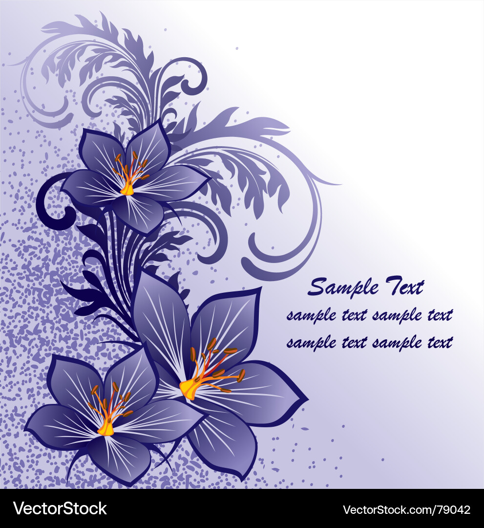 Elegant Floral Swirl Background Royalty Free Vector Image