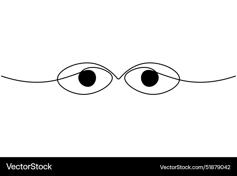 Eye continuous one line drawing Royalty Free Vector Image
