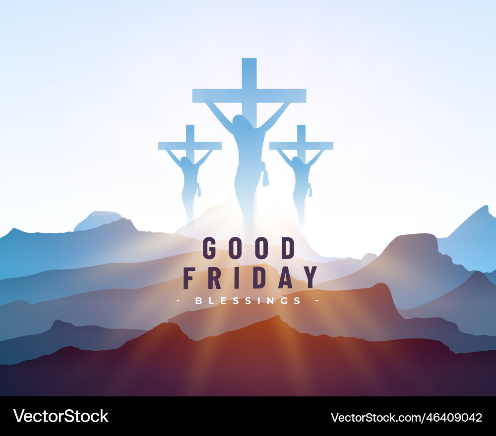 Good friday religious background for spiritual Vector Image