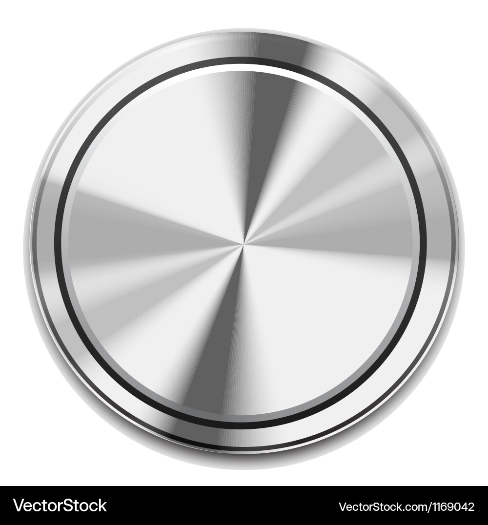 Metal button icon Royalty Free Vector Image - VectorStock