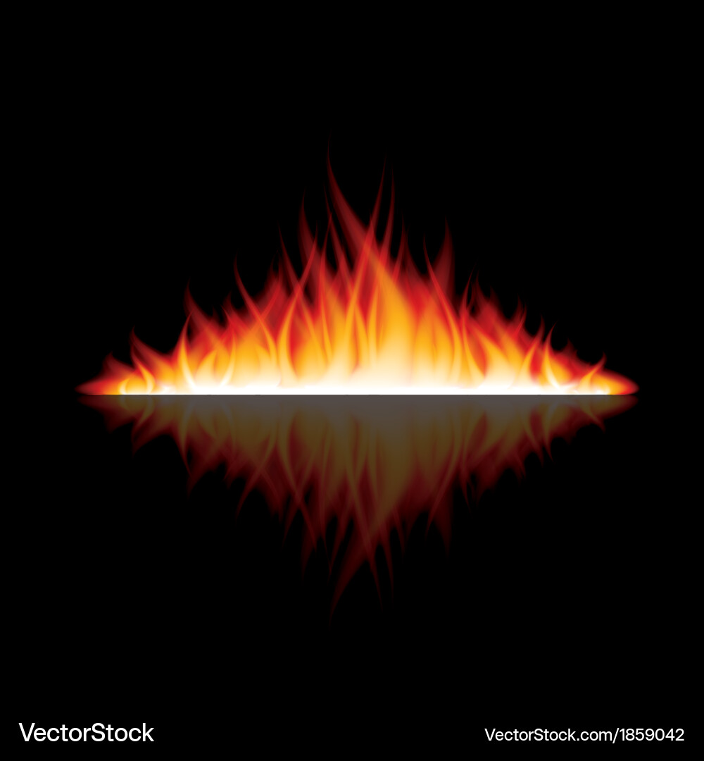 Object fire reflection Royalty Free Vector Image