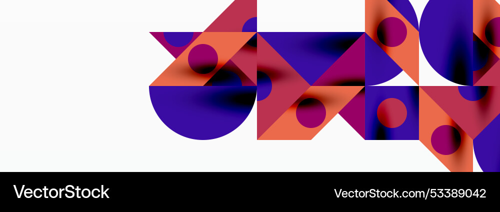 Trendy colorful circles lines arrows triangles Vector Image