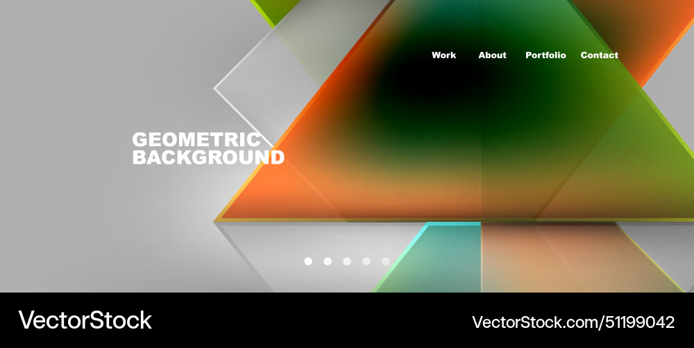Vibrant triangle pattern on gray backdrop Vector Image