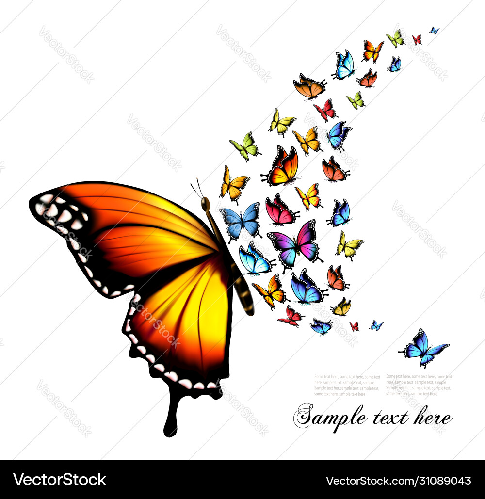 Beautiful nature background with colorful Vector Image