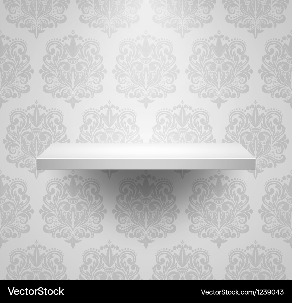 Empty isolated shelf Royalty Free Vector Image
