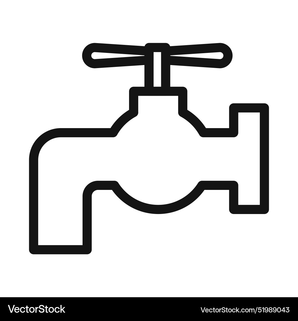 Faucet icon mark in filled style Royalty Free Vector Image