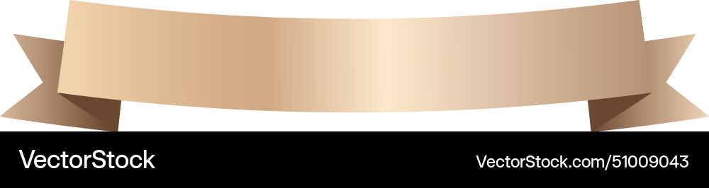 Gold ribbon blank template Royalty Free Vector Image