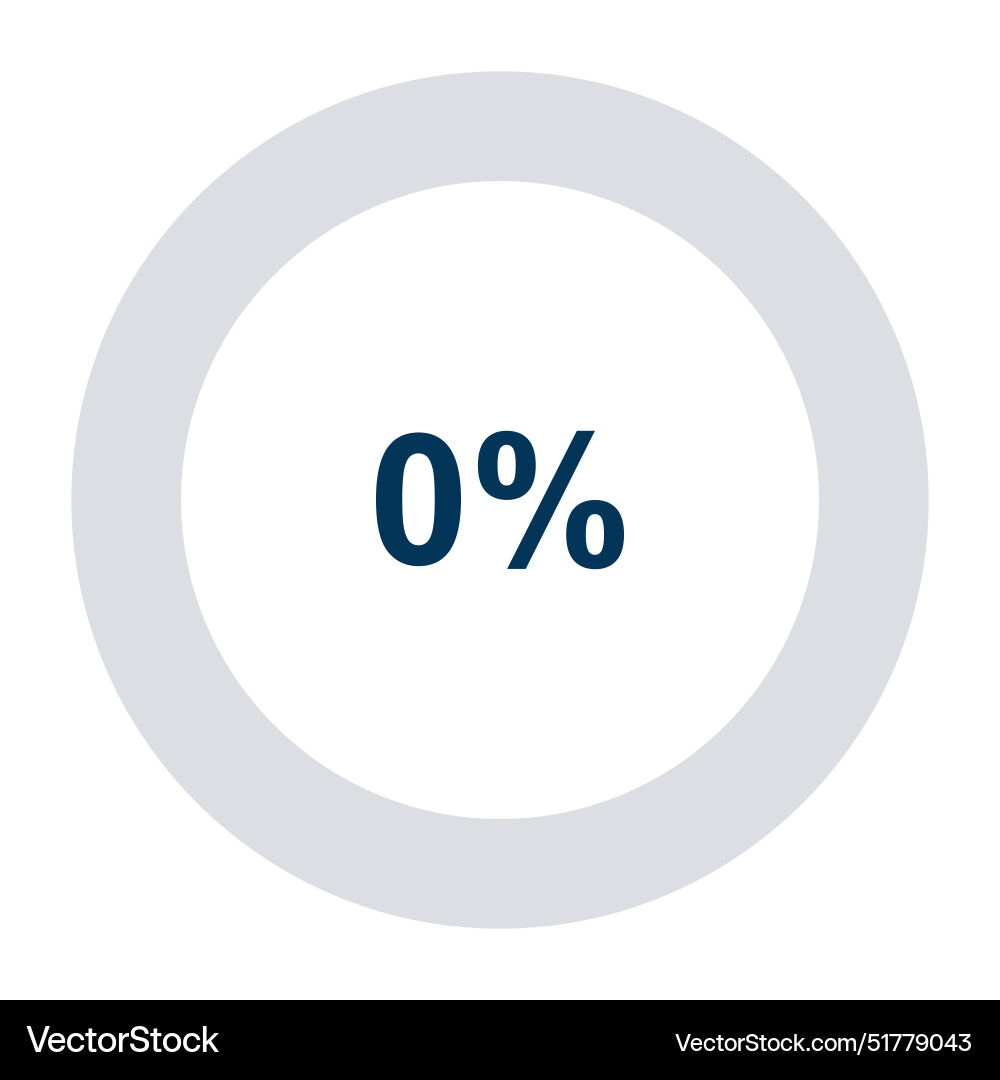 Information round diagram 0 percent icon Vector Image