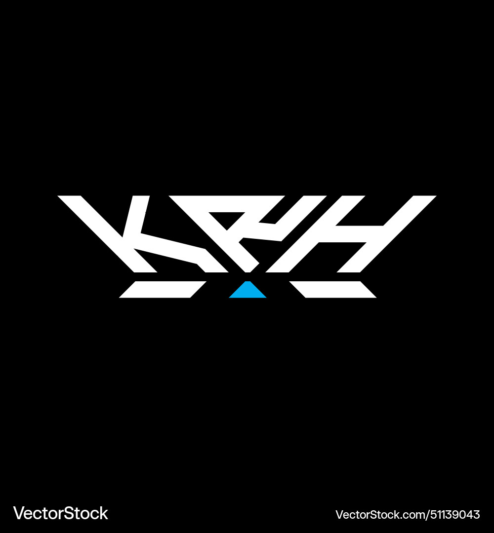 Krh letter logo design krh simple and modern logo Vector Image